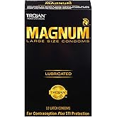 Amazon.com: Trojan Magnum XL Large Size Lubricated Condoms - 12 Count ...