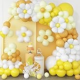 Amazon.com: LFVIK Daisy Balloons Garland Arch Kit,Macaron Pastel Balloons Garland,White&Macaron ...