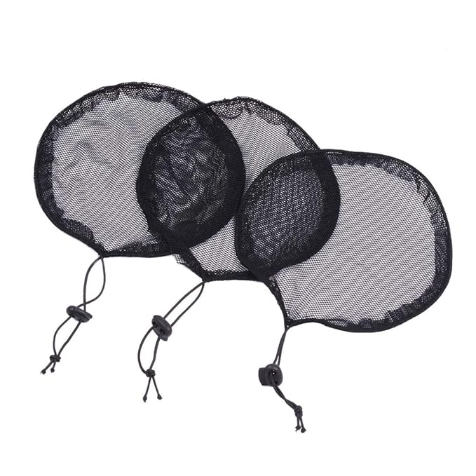 Amazon.com : 5Pcs Black Weaving Net Cap Ponytail Net with Elastic ...