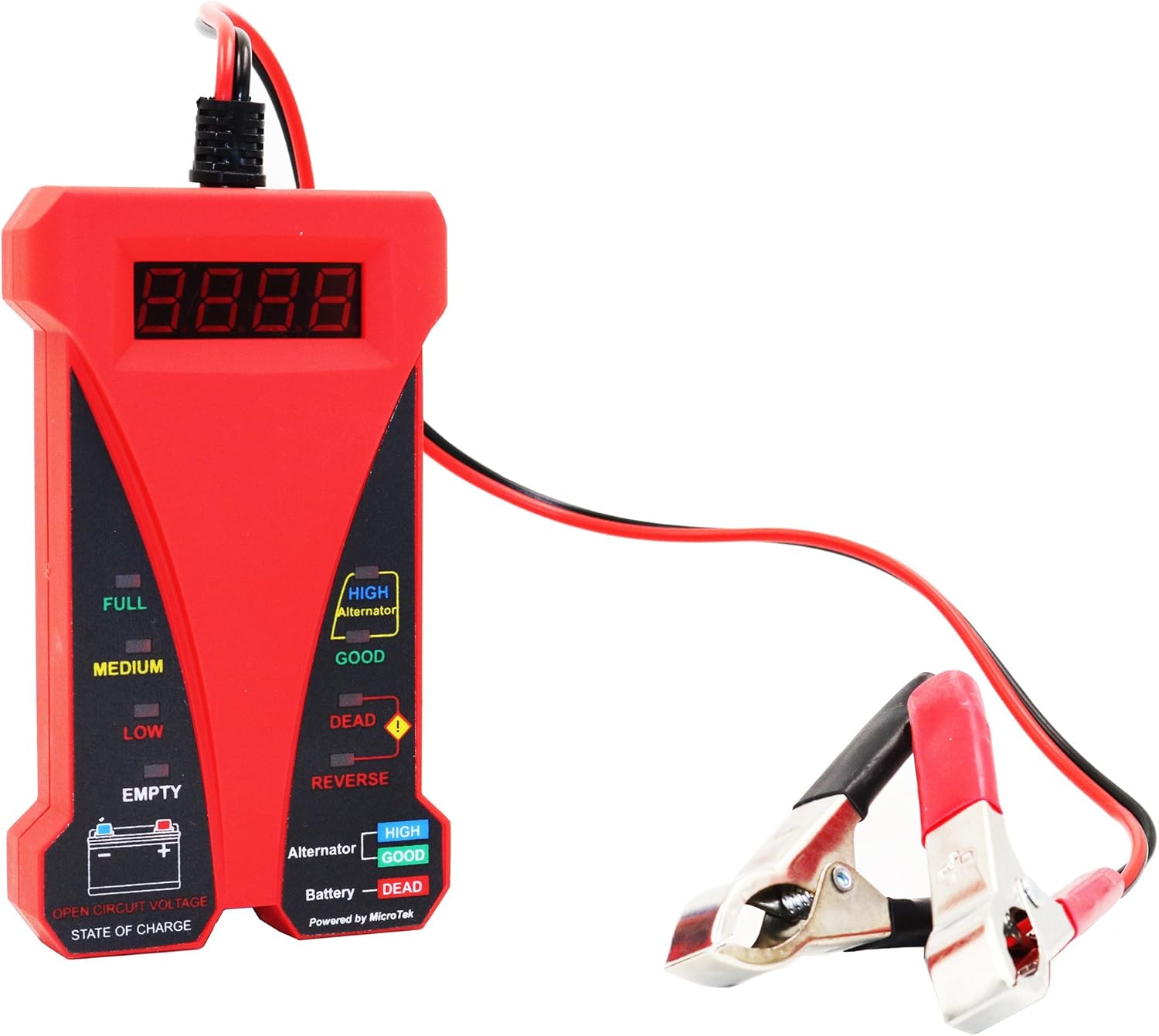 MOTOPOWER MP0514C 12V Digital Battery Tester Voltmeter and Alternator ...