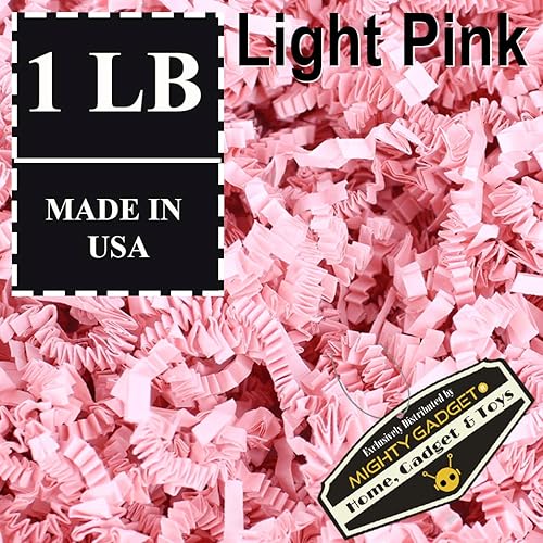1 Lb (16 oz) Crinkle Shredded Filler Paper Light Pink Pastel Color by ...