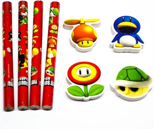 Gemma - Lot De Crayons Et Gommes Mario: Amazon.fr: Jeux et Jouets