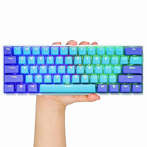 Ussixchare 60% GK61 Mechanical Keyboard with Gatorn Speed Silver Witch ...