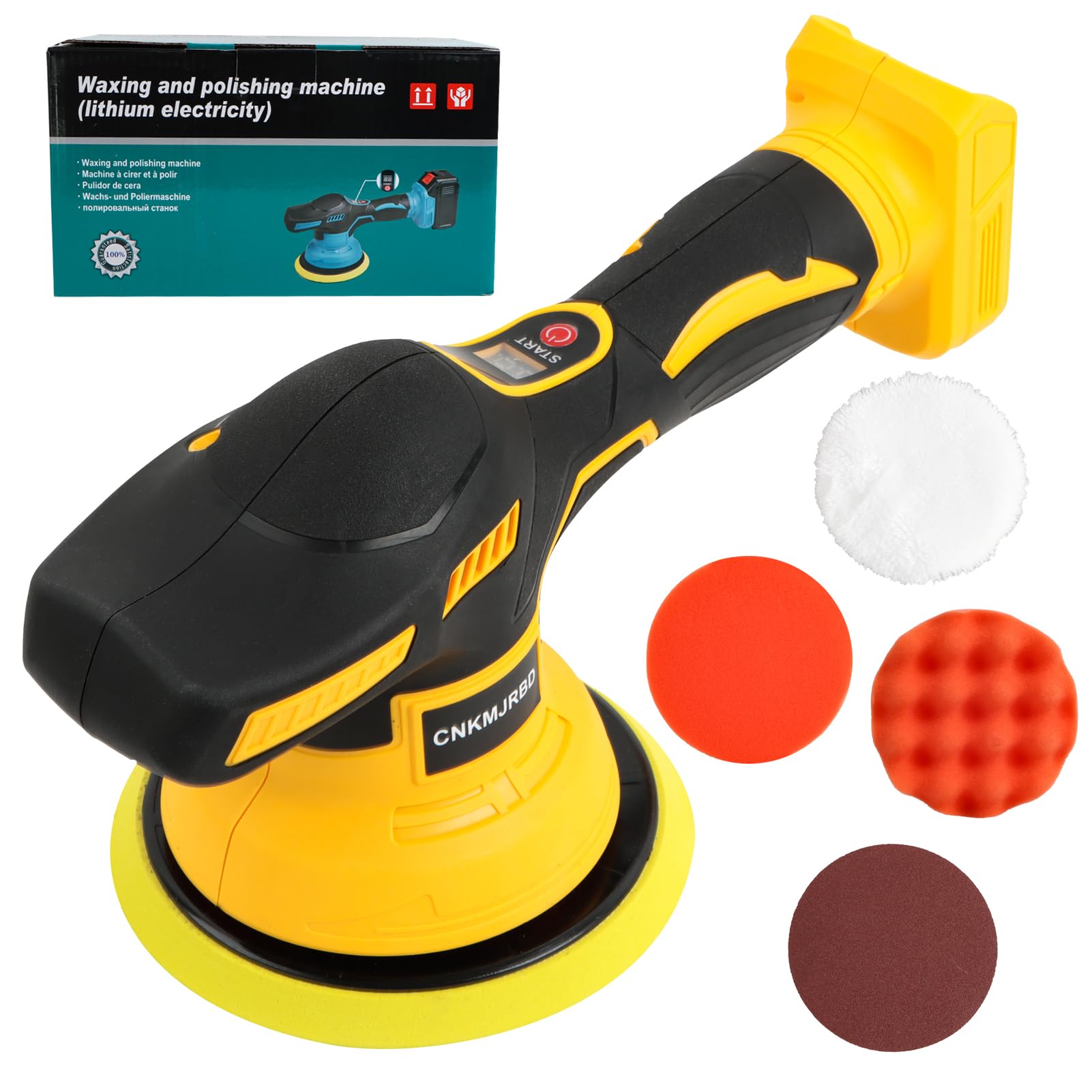 Cordless Car Buffer Polisher | 6 Variable Speed Orbital Polisher | 20V ...
