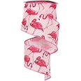 Amazon.com: JarThenaAMCS Flamingo Wired Edge Ribbon - Pink Summer ...