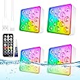 Amazon.com: LOFTEK Submersible LED Lights with Remote, Rechargeable Led ...