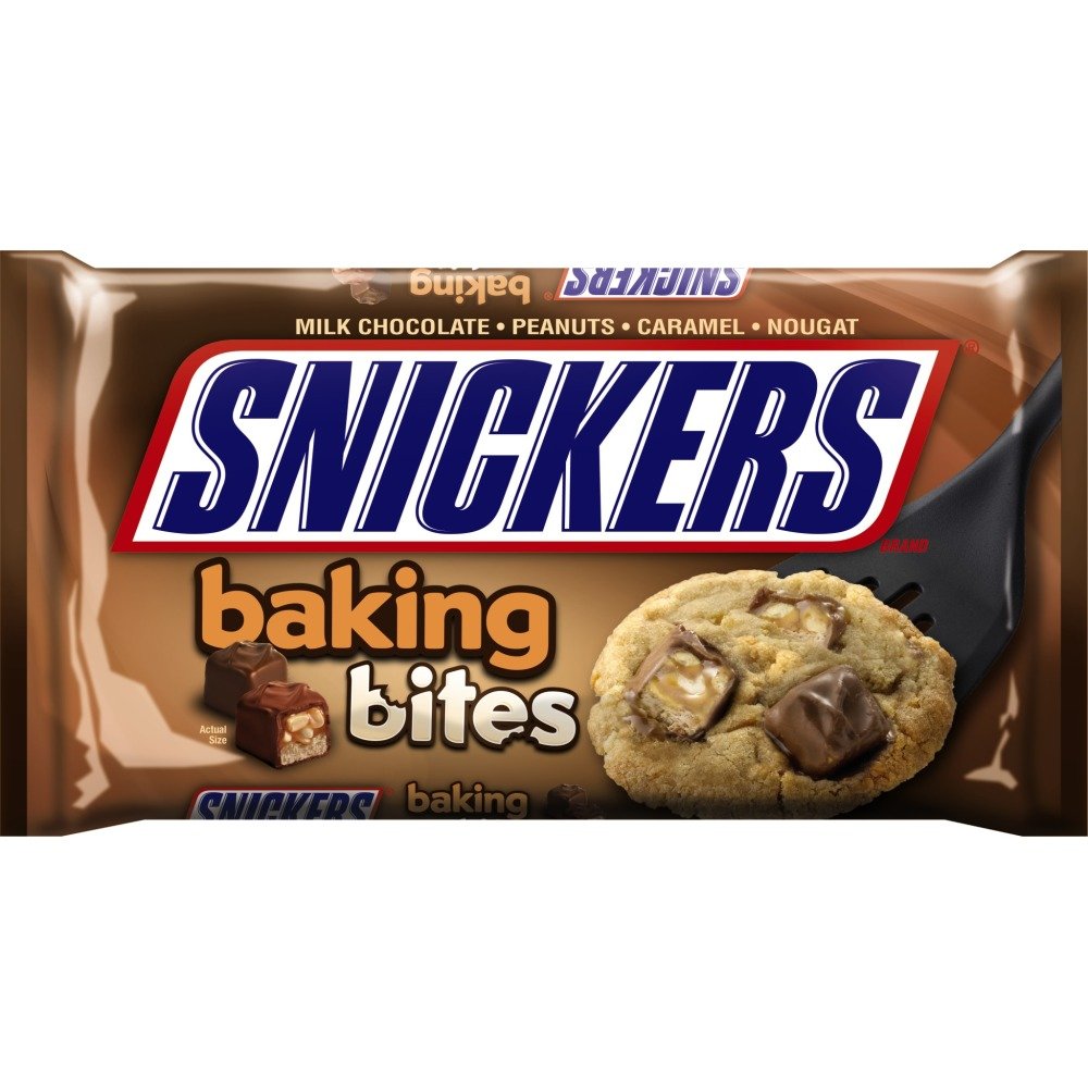 Snickers Baking Bites Size Chocolate Candy, 10 oz