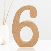 Amazon.com: AOCEAN 6 Inch White Wood Numbers, Unfinished Wood Numbers ...
