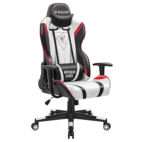 Homall Gaming Racing Office High Back PU Leather Chair Computer Desk ...