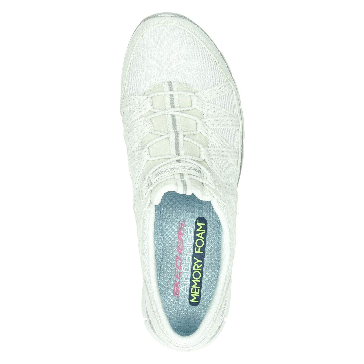 Skechers Womens Strolling White Silver Shoes SN 22823 Value Sz 6 for ...