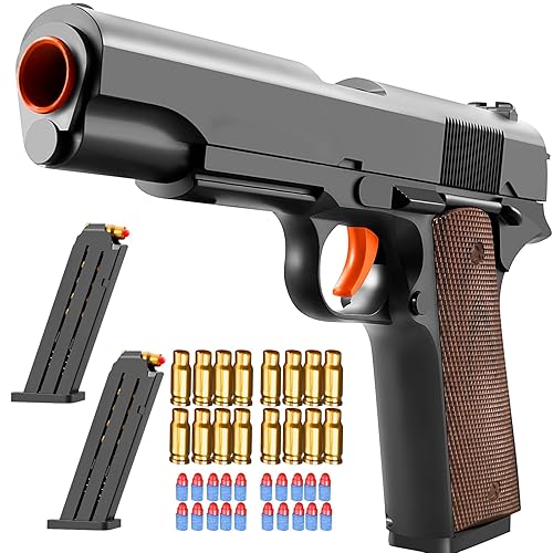 Look Real Toy Pistol with Ejecting Soft Bullets, Foam Blaster Realistic ...