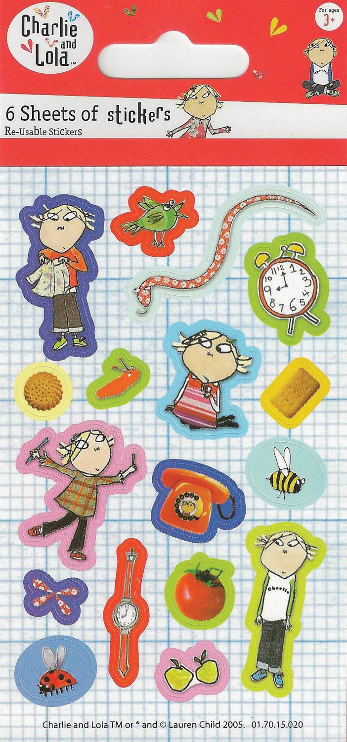 Paper Projects 01.70.15.020 Charlie & Lola Party Size Sticker Pack (6 ...
