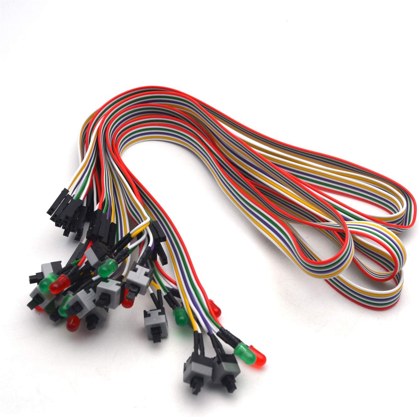 Amazon.com: Antrader 6-Pack Computer Case LED Light PC Reset Switch ...