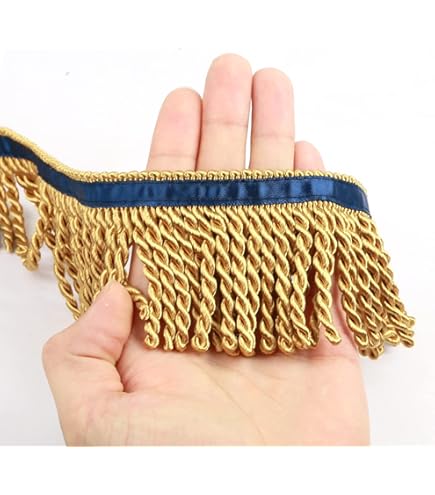 Gold Trim For Sewing BEL AVENIR Tassel Fringe Trim 6.8 Yard X 2 Inches ...