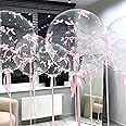 Amazon.com: Transparent Bobo Balloons with 80 Pink Bow Decorations ...