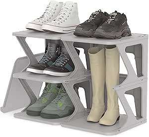 Amazon.com: 6-Tiers Vertical Shoe Rack Organizer, Stackable Push-pull ...