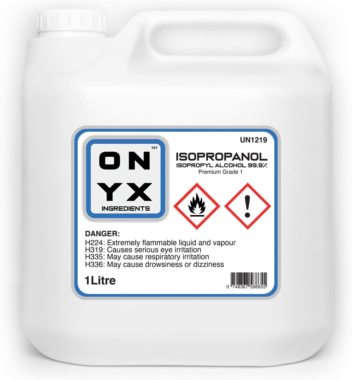 1 Litre (1000ml) ONYX Isopropyl Alcohol 99.9% (IPA) – A-Grade ...