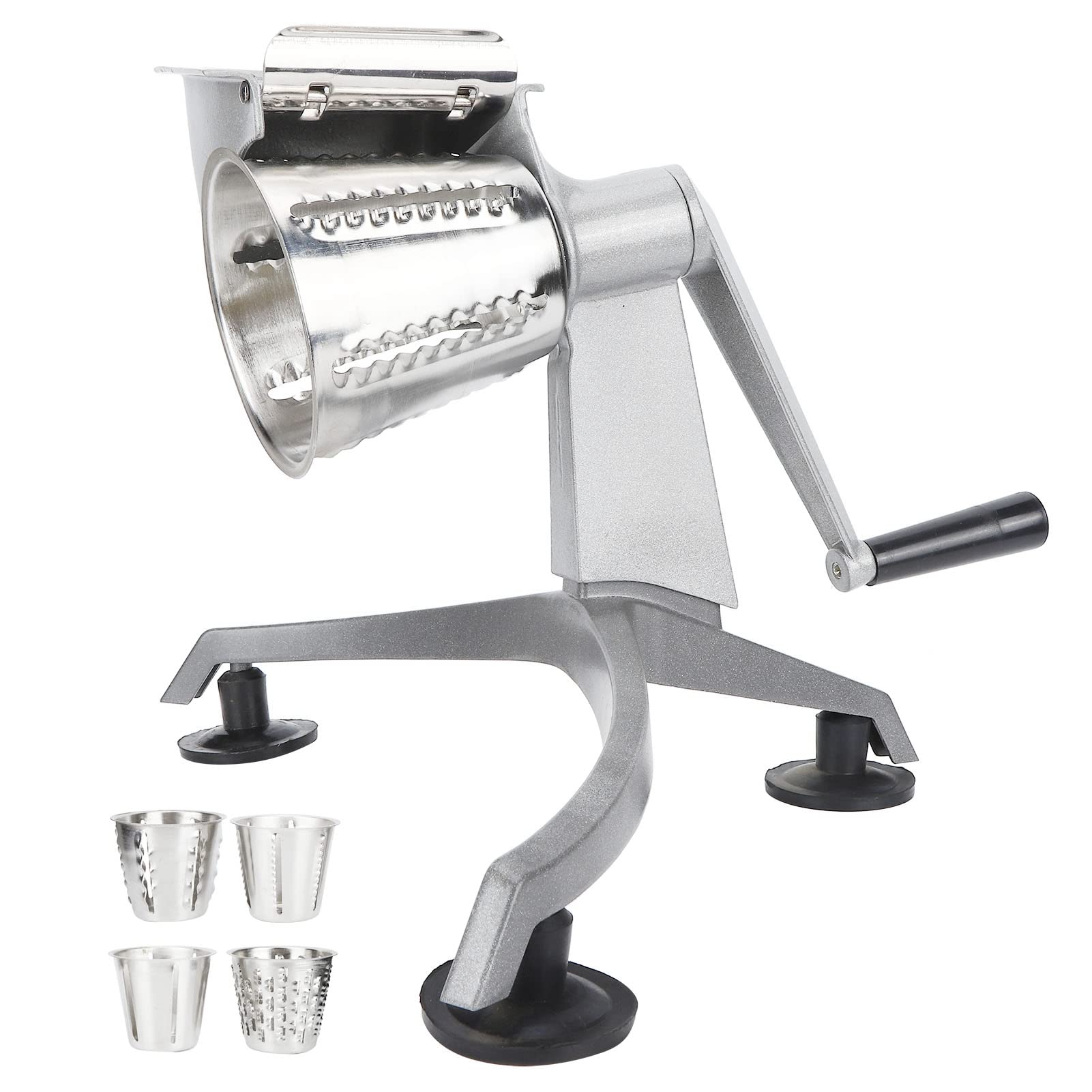 Manual Vegetable Grater, Hand Crank Vegetable Cutter with 5 Stainless ...