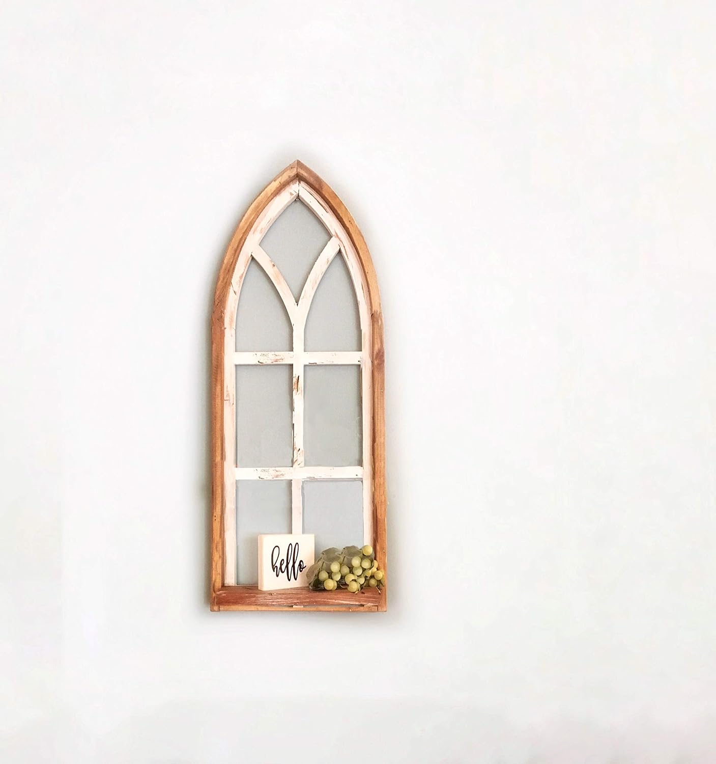 Amazon.com: Cathedral arch window frame, Shelf 36 inch Farmhouse ...