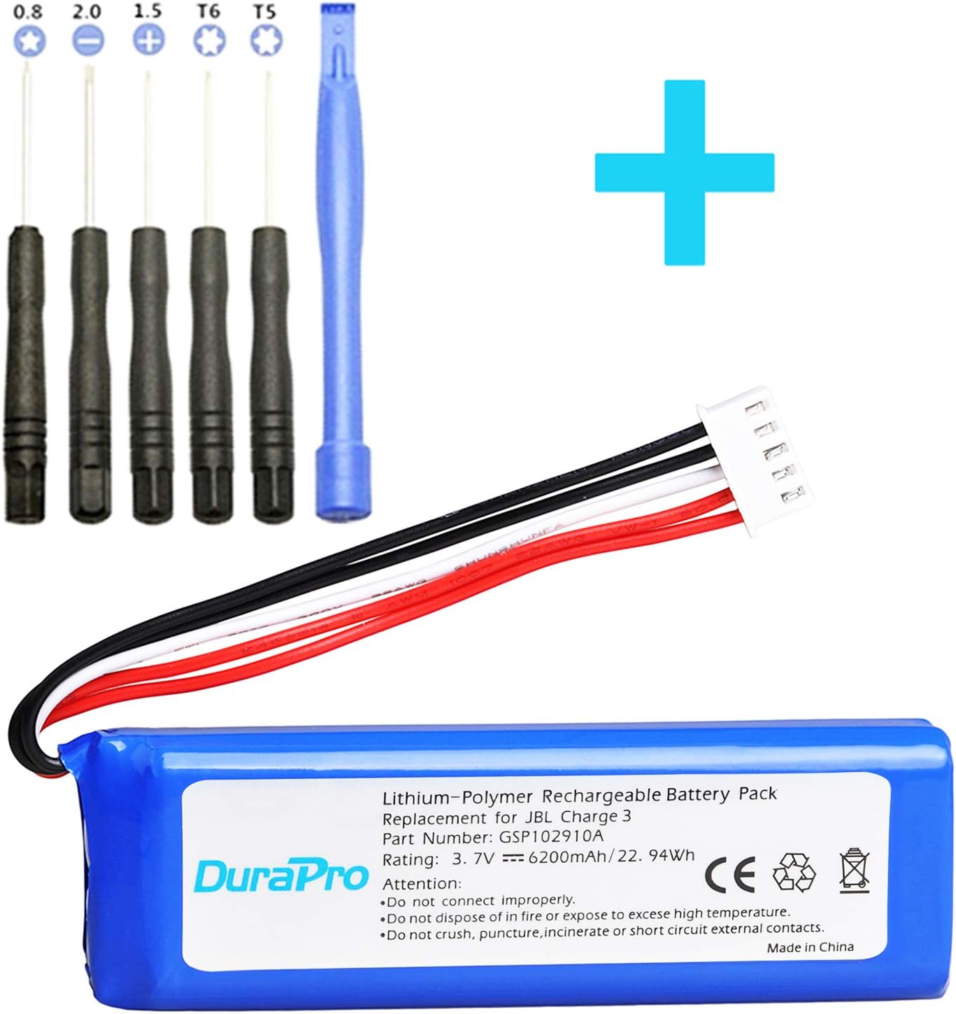 DuraPro 3.7V 6200mAh Battery GSP1029102A for JBL Charge 3 – BigaMart