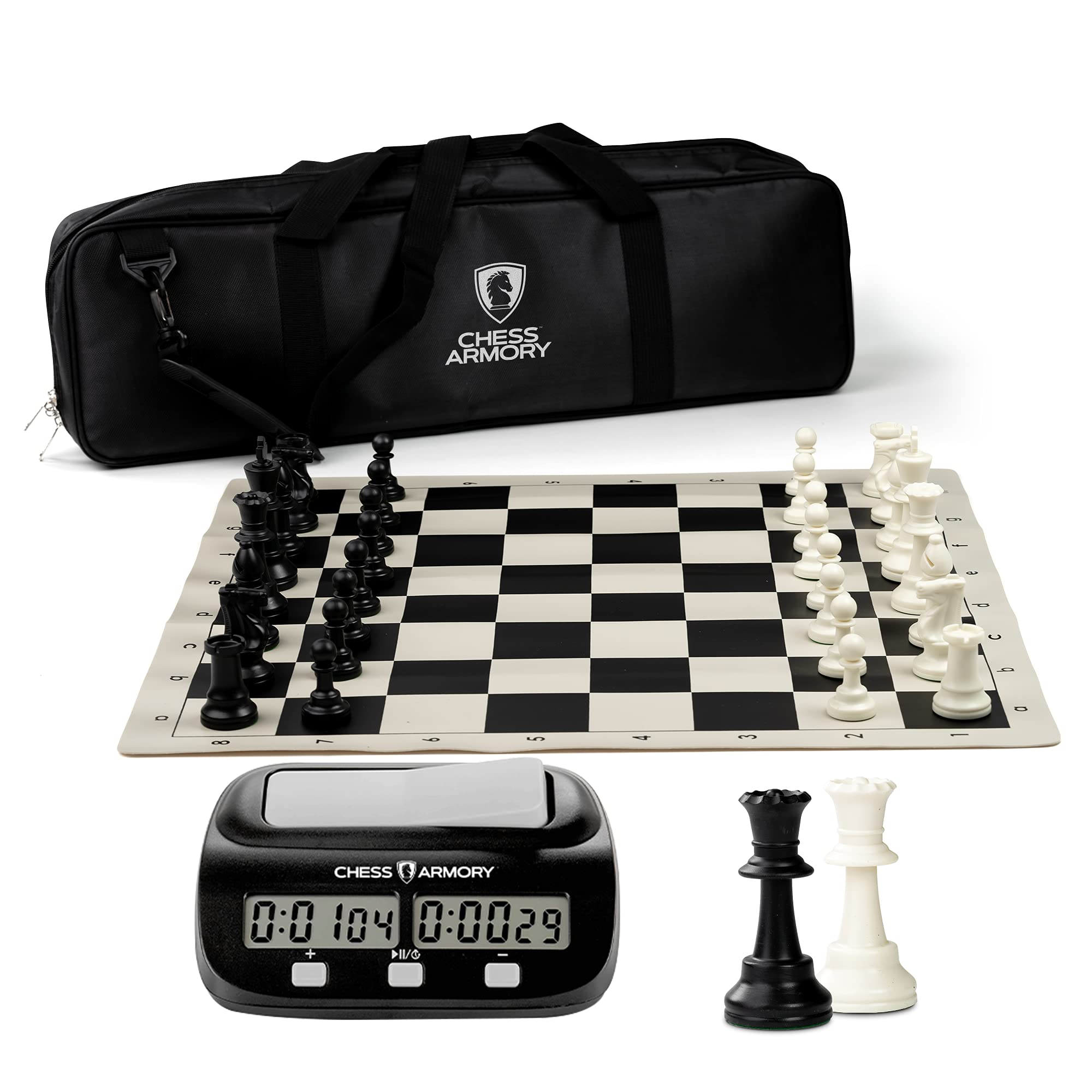 Mua Deluxe Tournament Chess Set 20" Vinyl Board with Chess Clock and ...