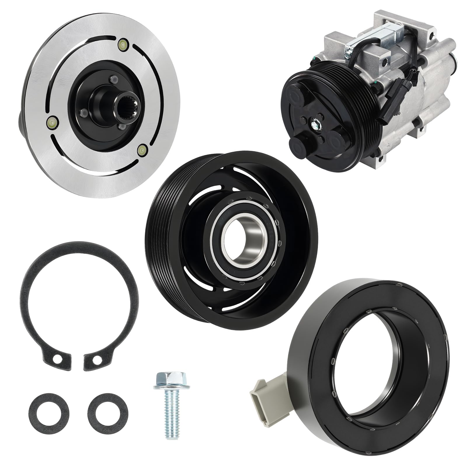Ytrica HS18 Air Conditioner AC Compressor Clutch Kit, Compatible with ...