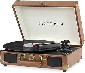 Victrola Vintage 3-Speed Bluetooth Suitcase Turntable with Speakers ...