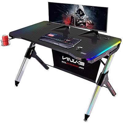 EWIN Gaming Desk, RGB Lighting Computer PC Gaming Philippines | Ubuy