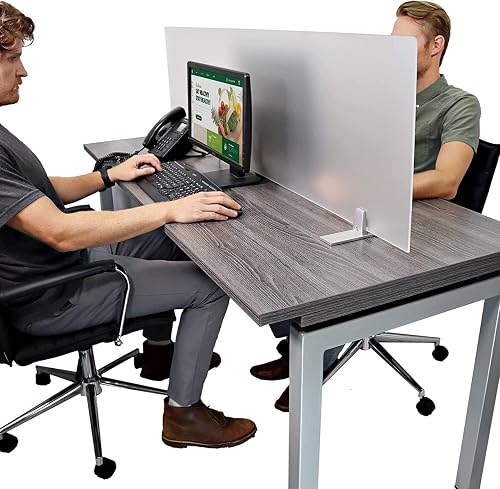Obex Acrylic Free Standing Screen Privacy Desk Divider Home & Office ...