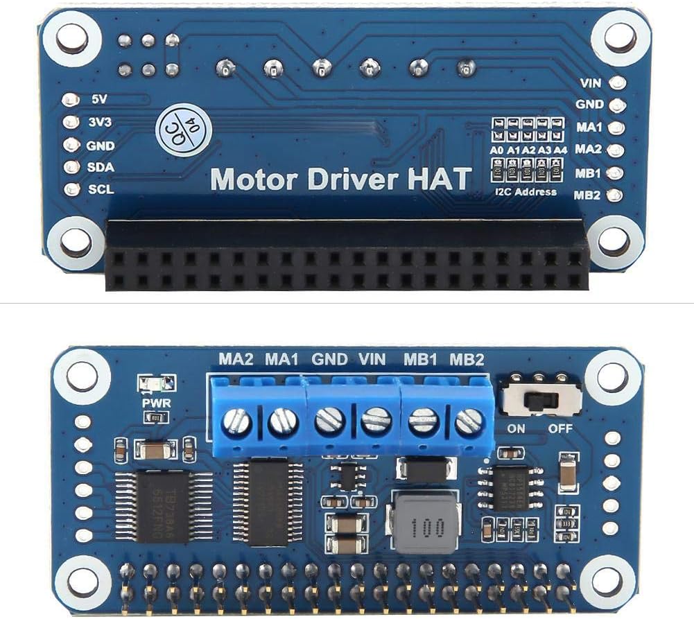 Bewinner 2-Way DC Motor Driver Board for Raspberry Pi Zero/Zero W/Zero ...