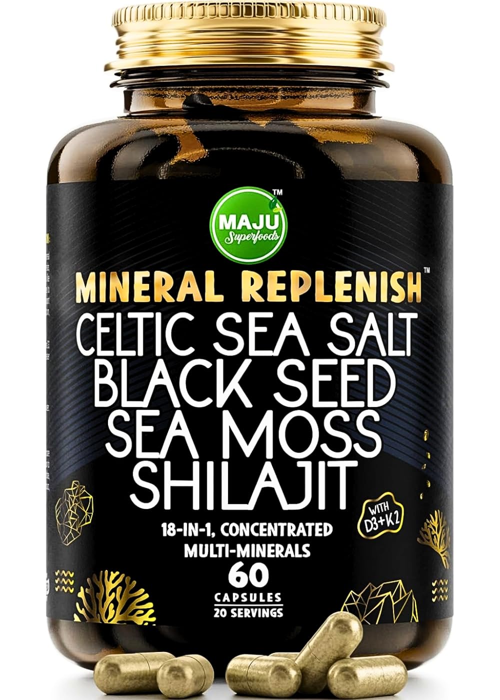 Mua MAJU 18-in-1 Black Seed, Shilajit, Sea Moss, Celtic Sea Salt + D3 ...
