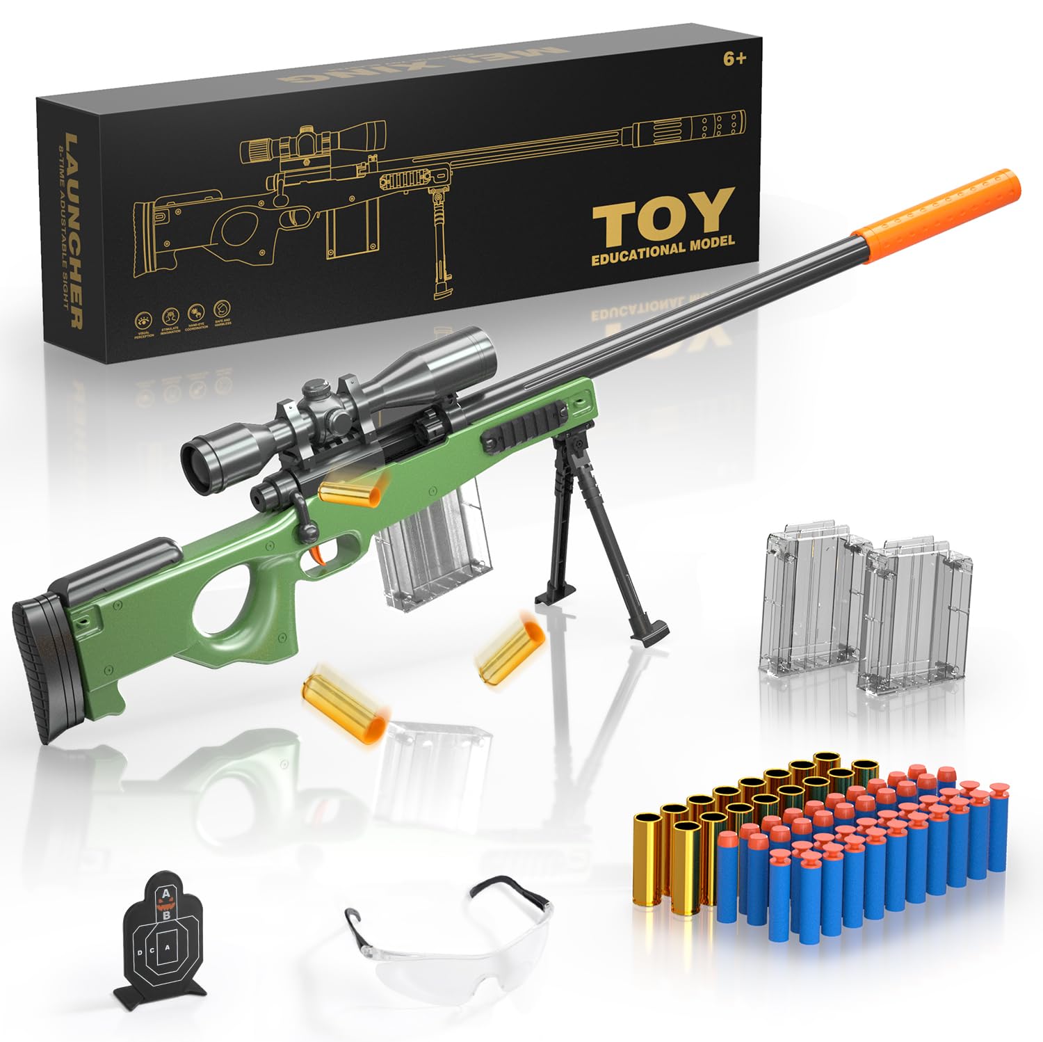 Toy Soft Bullets with Jump Ejecting Mag, Toys Foam Blaster Education ...