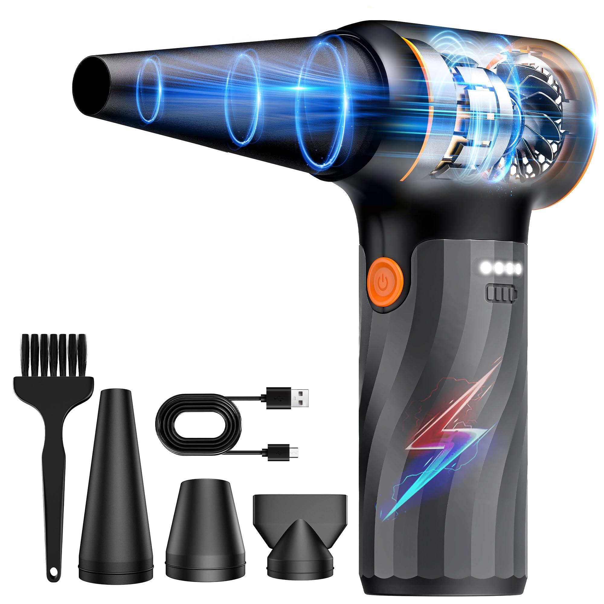 MOTOBEE Electric Air Duster, 280000RPM Cordless Mini Blower ...