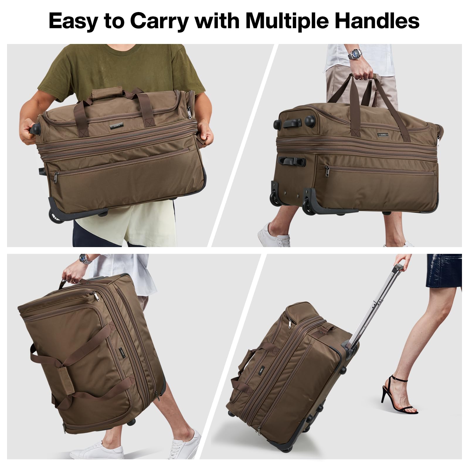 Mua 22 Inch Expandable checked Luggage Suitcases with Wheels Foldable ...