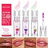 Domality 3 Colors Flower Color Changing Lip Gloss Set, 3pcs Long ...