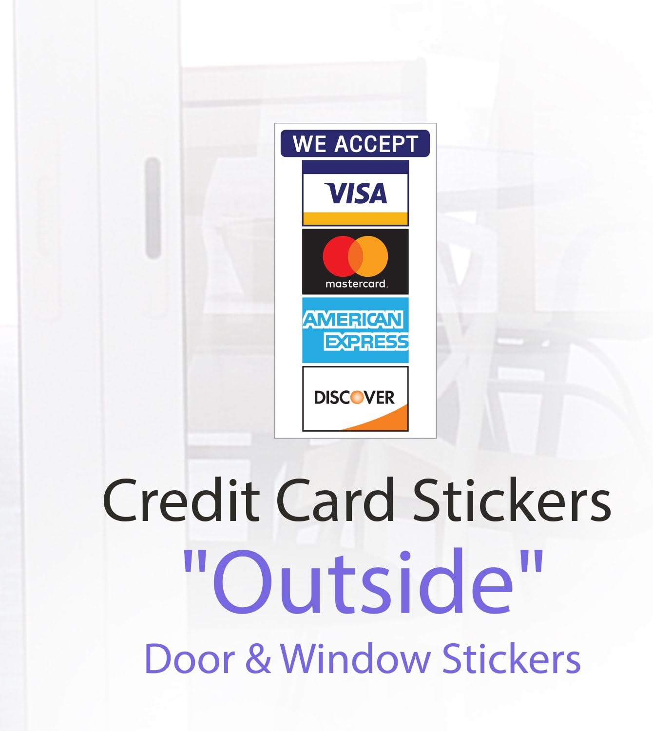 MasterCard Visa UV Protected & Waterproof Credit Card Stickers Amex and ...