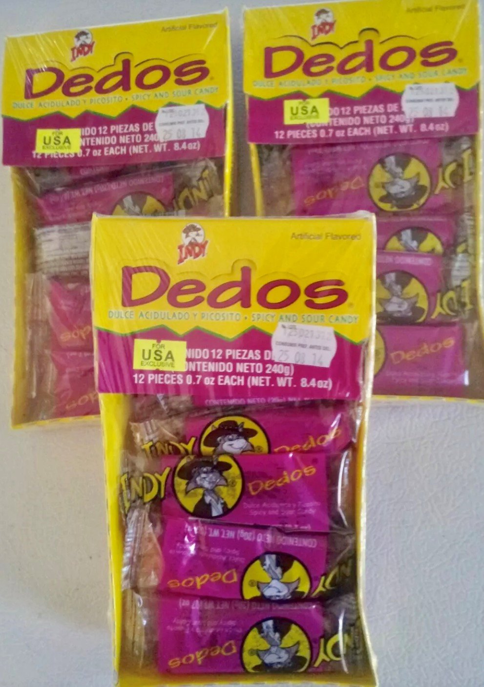 Amazon.com : 3 X DEDOS INDY SPICYSOUR MEXICAN CANDY : Grocery & Gourmet ...