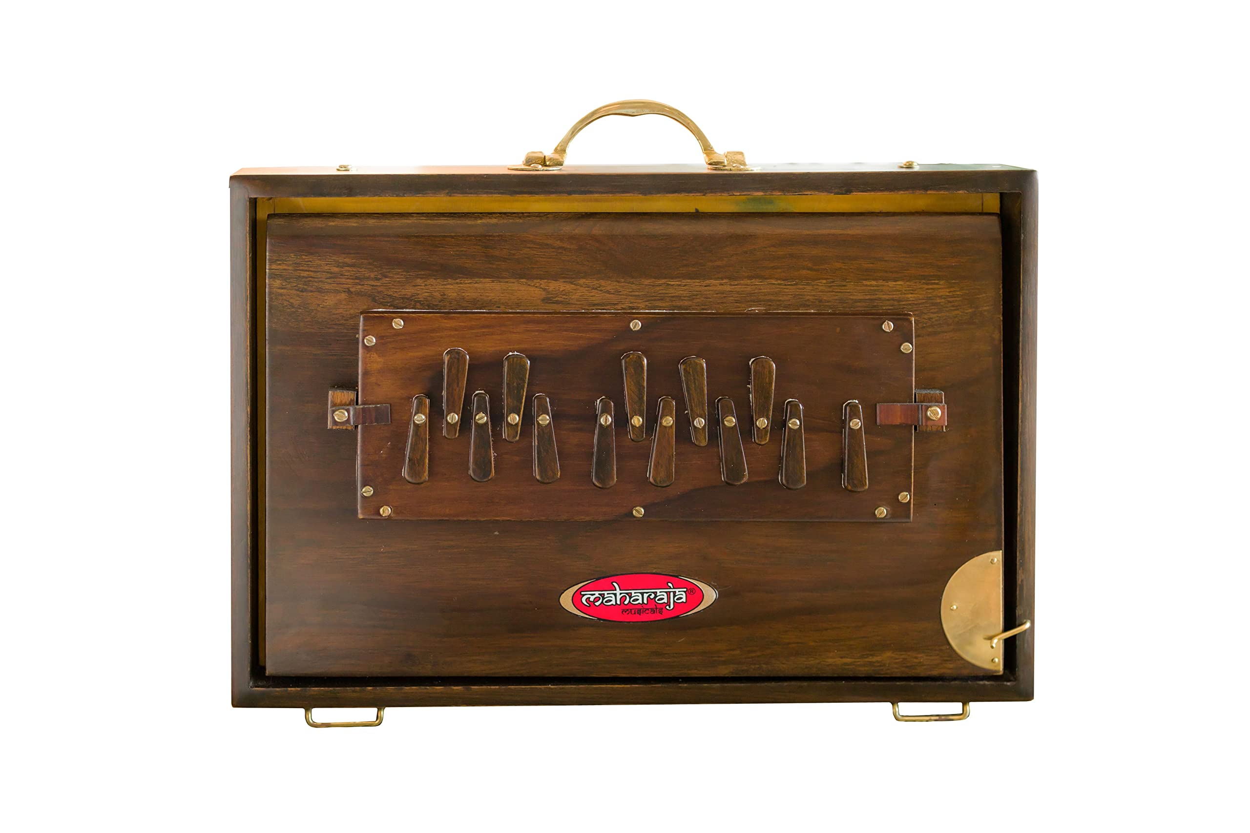 Shruti Box, Maharaja Premium, Teak Wood, Brass, 15x10x3 Inch, Bag, In ...