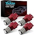 Amazon.com: Yorkim 3157 Led Bulb Red Bright 3156 Led Bulb red for car ...