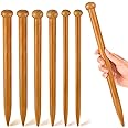 Amazon.com: MTLEE 6 Pcs Large Knitting Needles Jumbo Straight Wooden ...