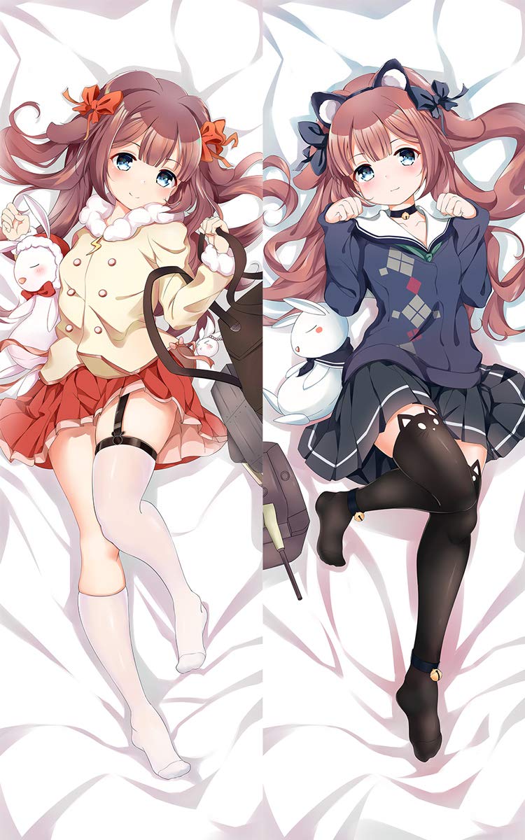 Safebooru - 2girls animal ear fluff animal ears arms up artist request azur lane bell black ...