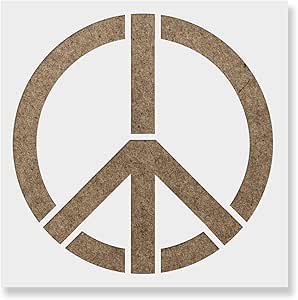 Amazon.com: Peace Sign Stencil for Walls and Crafts - Reusable Stencils ...