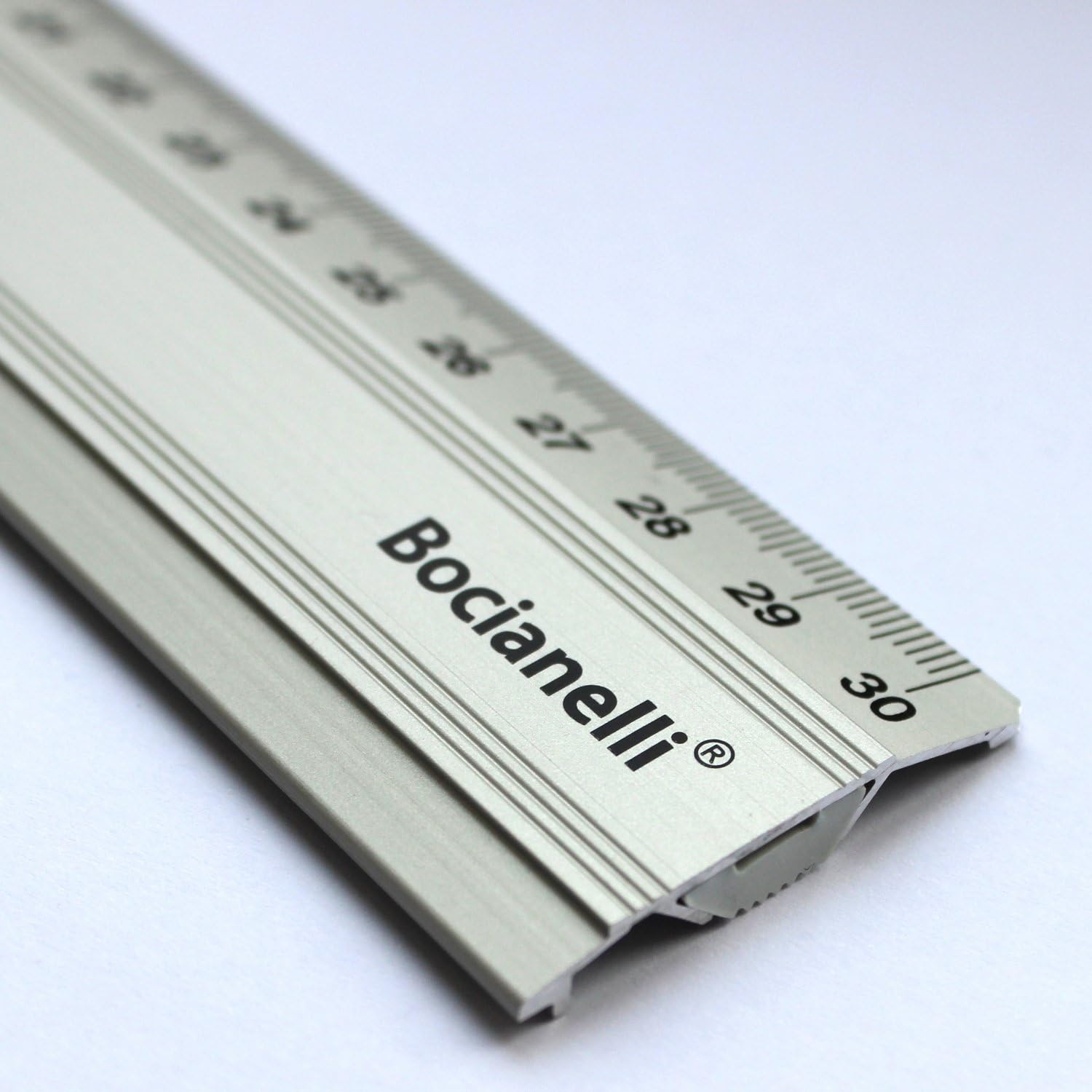 30cm 300mm Professional Metric Metal Aluminium Ruler Rule Anti-Slip Non ...