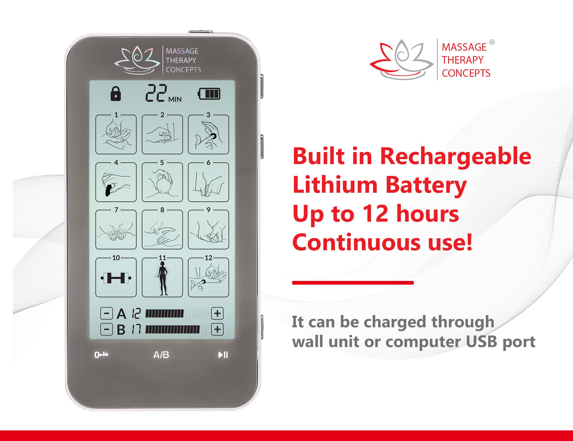 TENS Unit & EMS Muscle Stimulator For Pain Relief Therapy, Sciatica ...