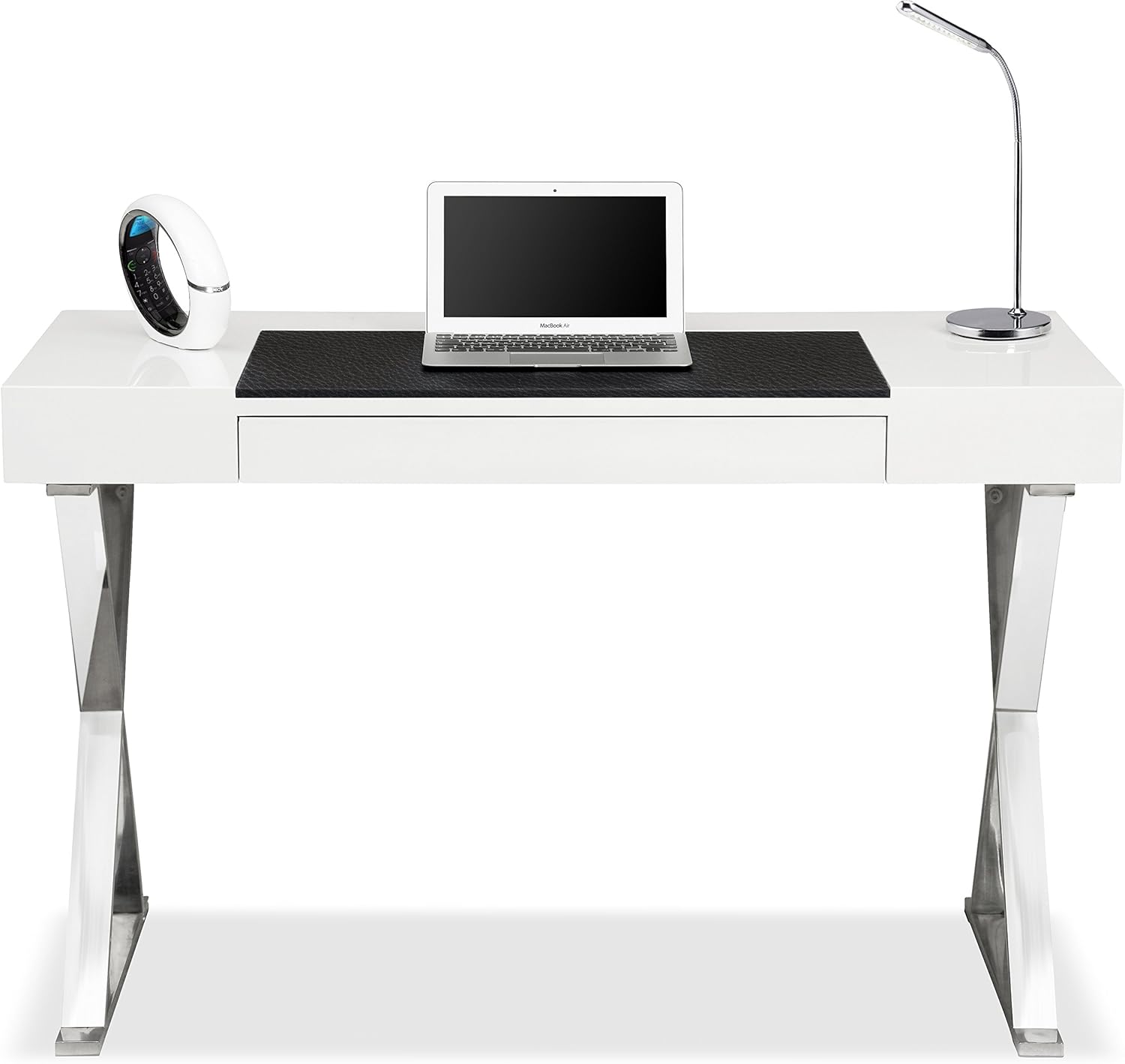 Centurion Supports ADONIS Gloss White and Chrome Ergonomic Home Office ...