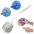 Amazon.com : Aquasentials EZ Switch Pouf Bath Brush - Reusable Eco ...