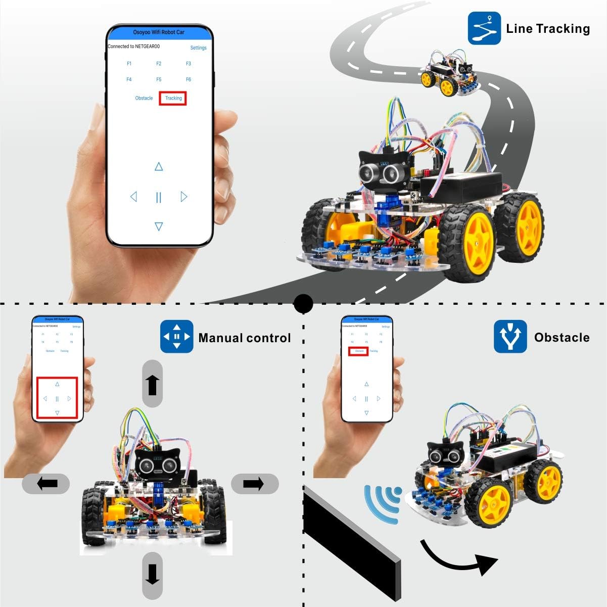 OSOYOO Robot Car Starter Kit for Arduino | STEM Remote Controlled ...