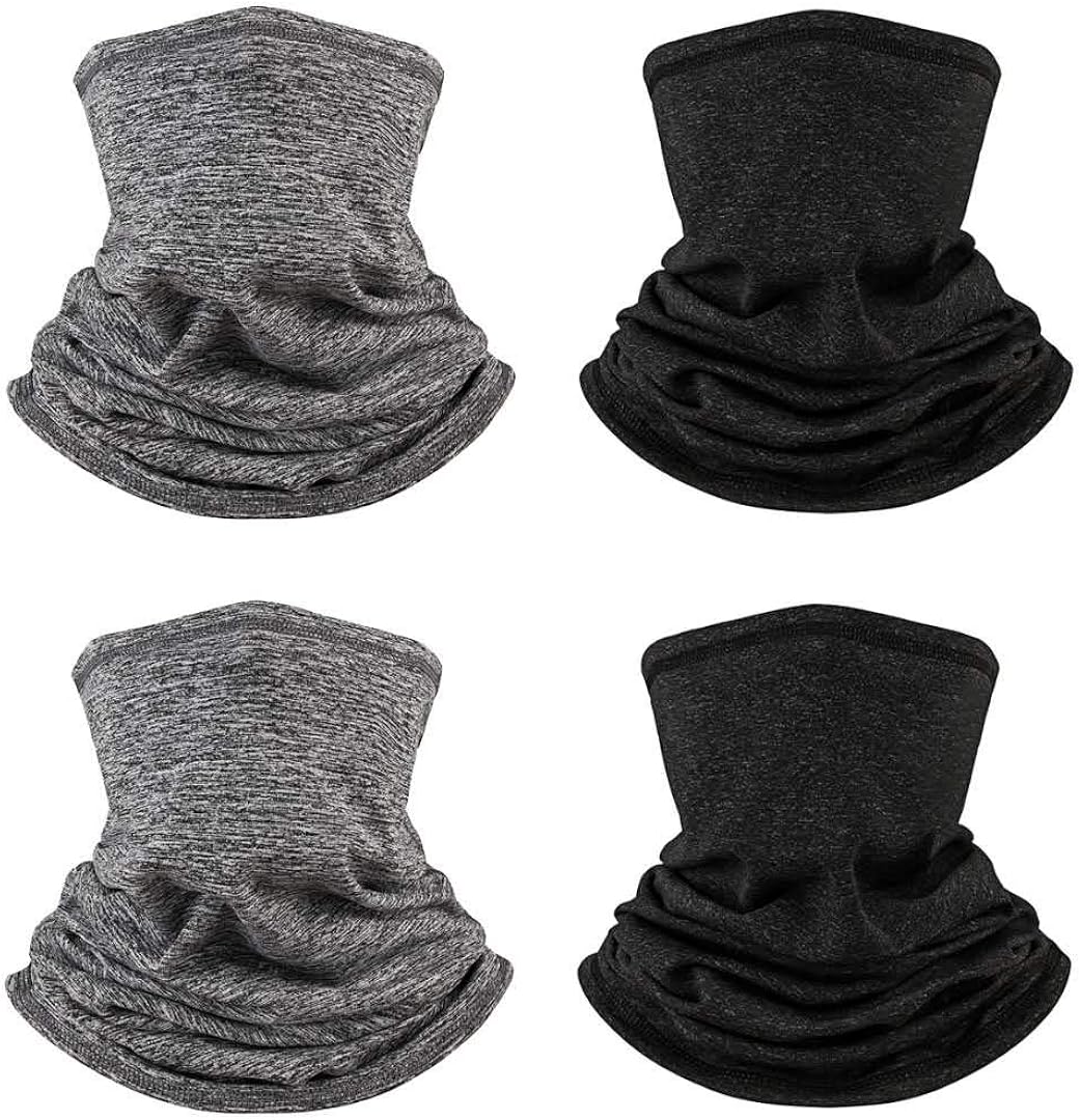 SHUNMEILO 4PCS Thick Ski Face Cover Face Gator Gaiter Neck Mask Gators ...