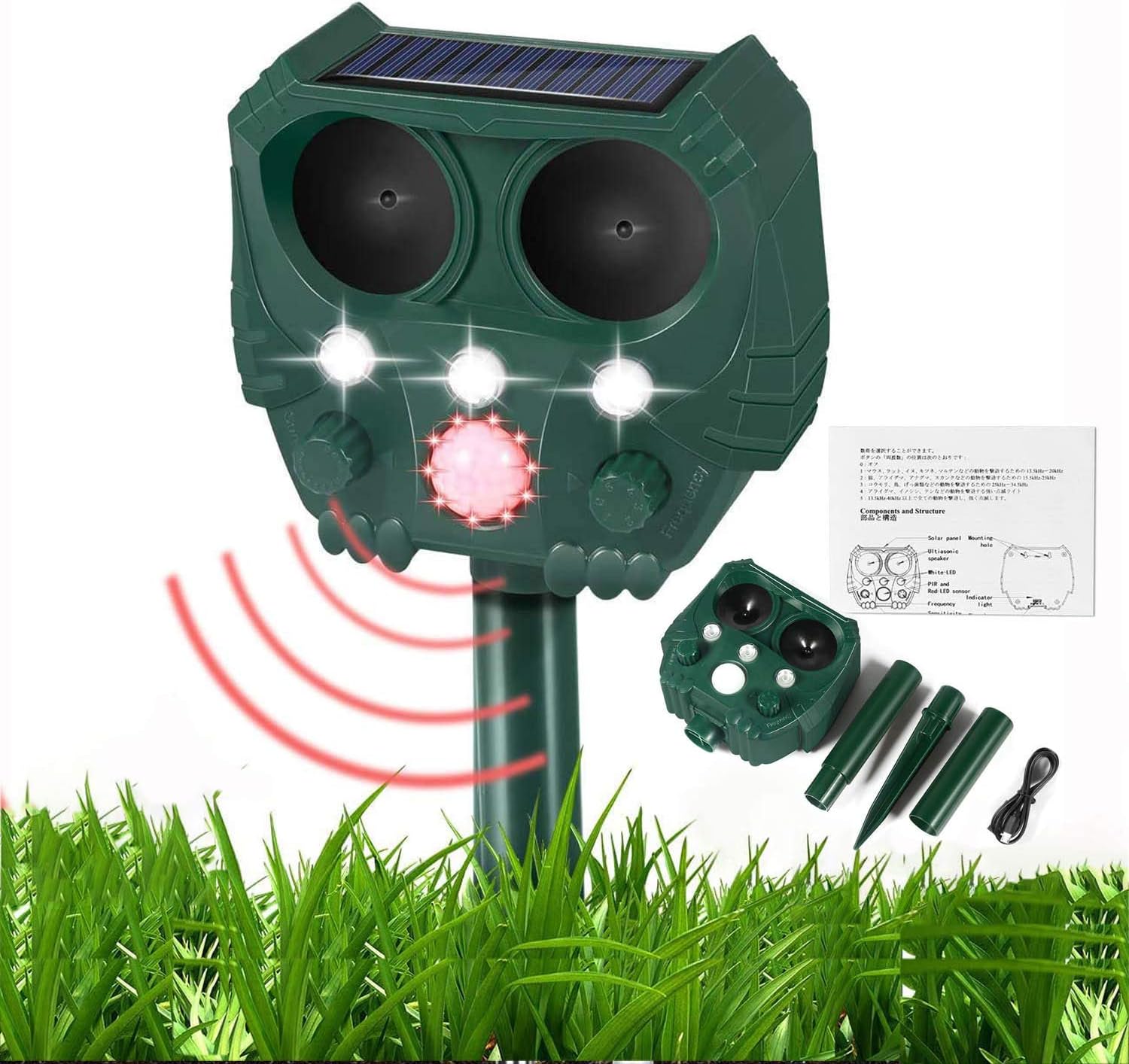 Garden Cat Repellent, Ultrasonic Cat Repellent with Motion Sensor and ...