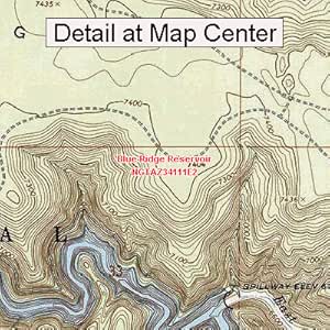 Amazon.com : USGS Topographic Quadrangle Map - Blue Ridge Reservoir ...